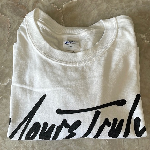 Gildan | Tops | Yours Truly White Heavy 0 Cotton Tee Shirt Short Sleeve ...